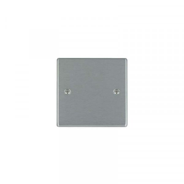 Hamilton 74BPS Satin Steel Single Blank Plate — SND Electrical
