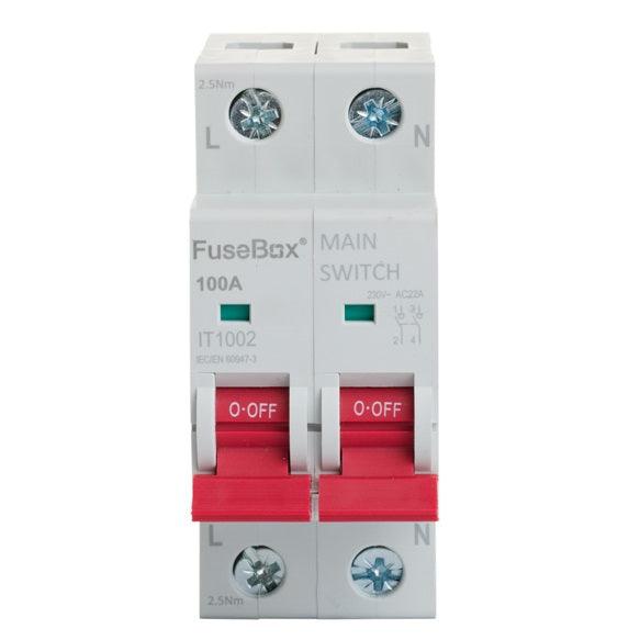 FuseBox 100A 2 POLE MAIN SWITCH — SND Electrical