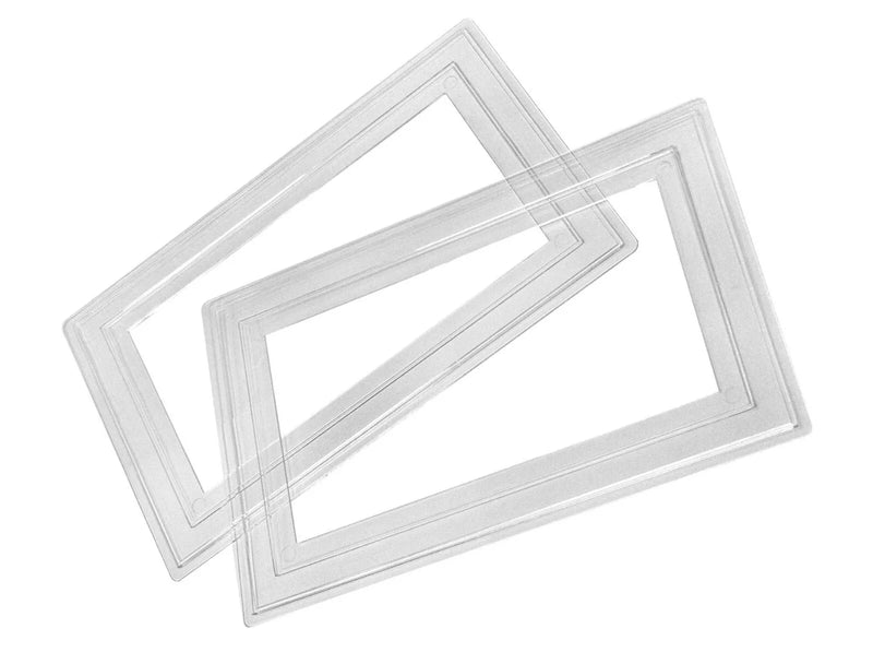Finger Plates 2 Gang Rectangular Clear — SND Electrical