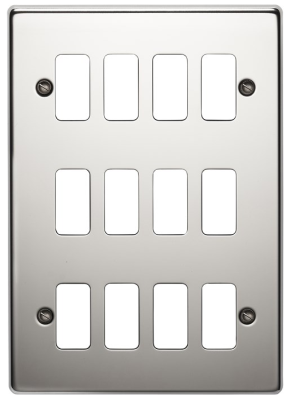Crabtree 12 Gang Flush Grid Cover Plate — SND Electrical
