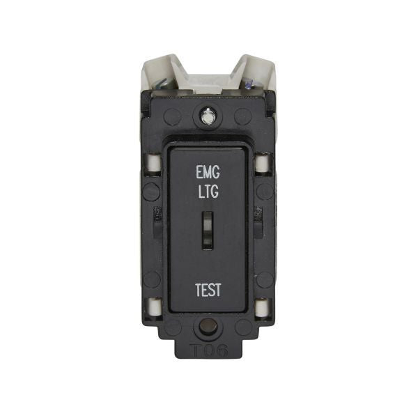 Crabtree 20AX 2 Way Grid Switch With Key Printed 'Emergency Light Test ...